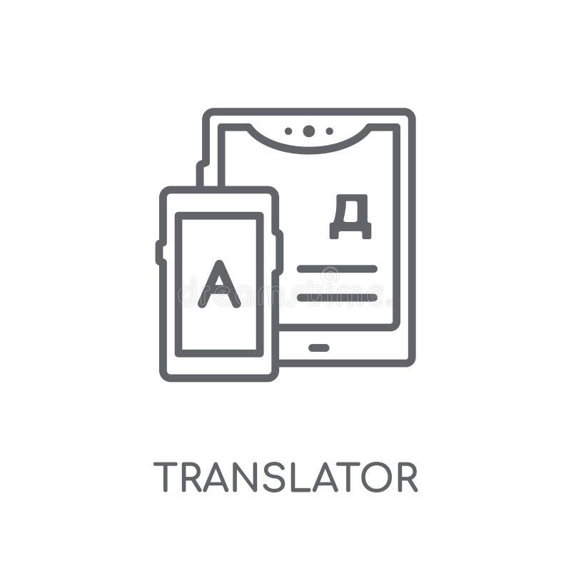 Translator Linear Icon. Modern Outline Translator Logo Concept O Stock ...