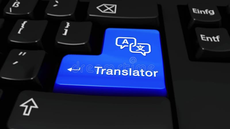 249. Translator Round Motion on Computer Keyboard Button. Stock Footage ...