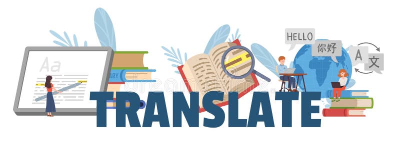 Translator and Translation Service Concept, Computer Technologies ...