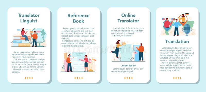 Translator and Translation Service Online Service or Platform Stock ...