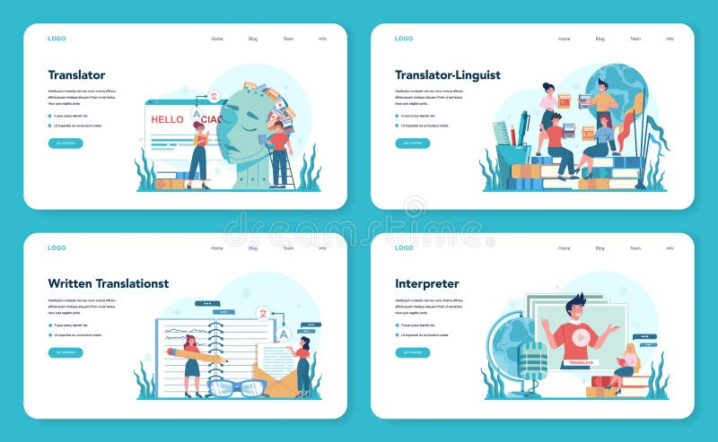 Translator Banner Stock Illustrations – 861 Translator Banner Stock ...
