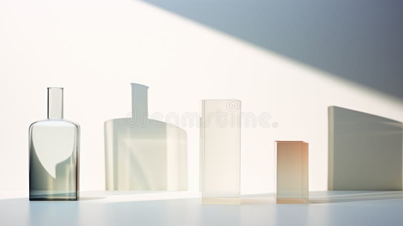 Translucency, Transparency and Lighting Concept. Simple Geometric ...