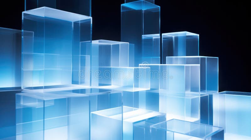 Translucency, Transparency and Lighting Concept. Simple Geometric ...