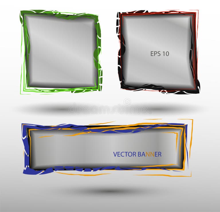 Translucent Abstract Vector Banners in Different Colors Stock Vector ...