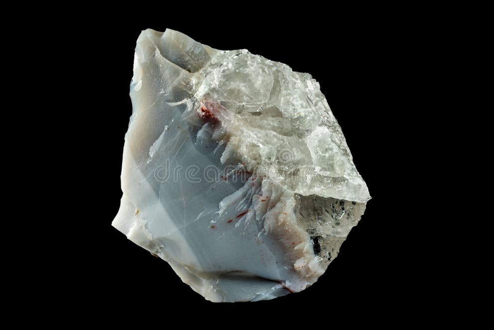 Translucent Agate Specimen with Crystal Layers Stock Illustration ...