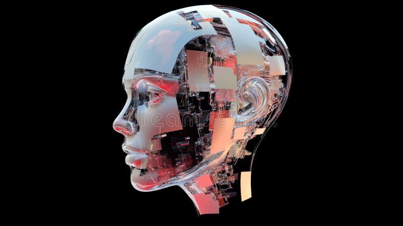 Translucent AI Head: a Futuristic Vision of Artificial Intelligence ...