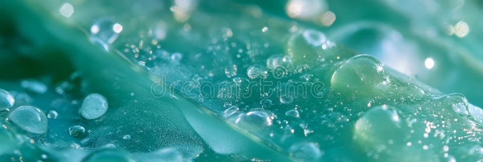 Translucent Aloe Gel Texture with Tiny Suspended Particles and Light ...