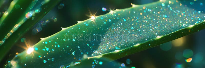 Translucent Aloe Gel Textured with Tiny Particles and Shimmering Light ...