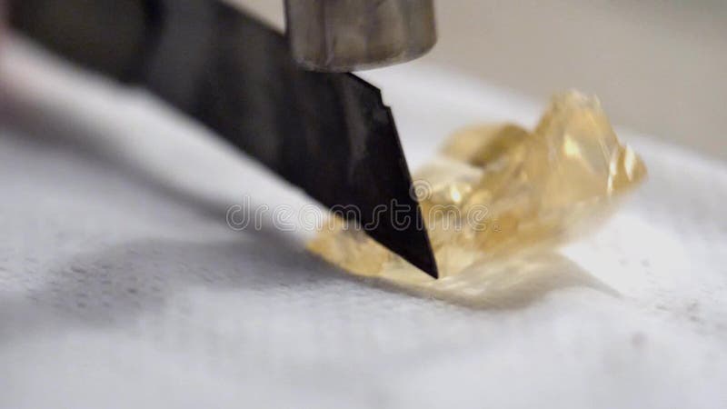 Translucent Amber Sample. Close-up of Small Sample of Translucent Amber ...