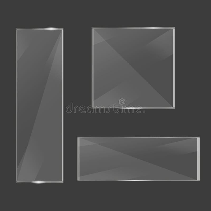 Translucent Architectural Glass. Darkened Metallic Backdrop. Vector ...