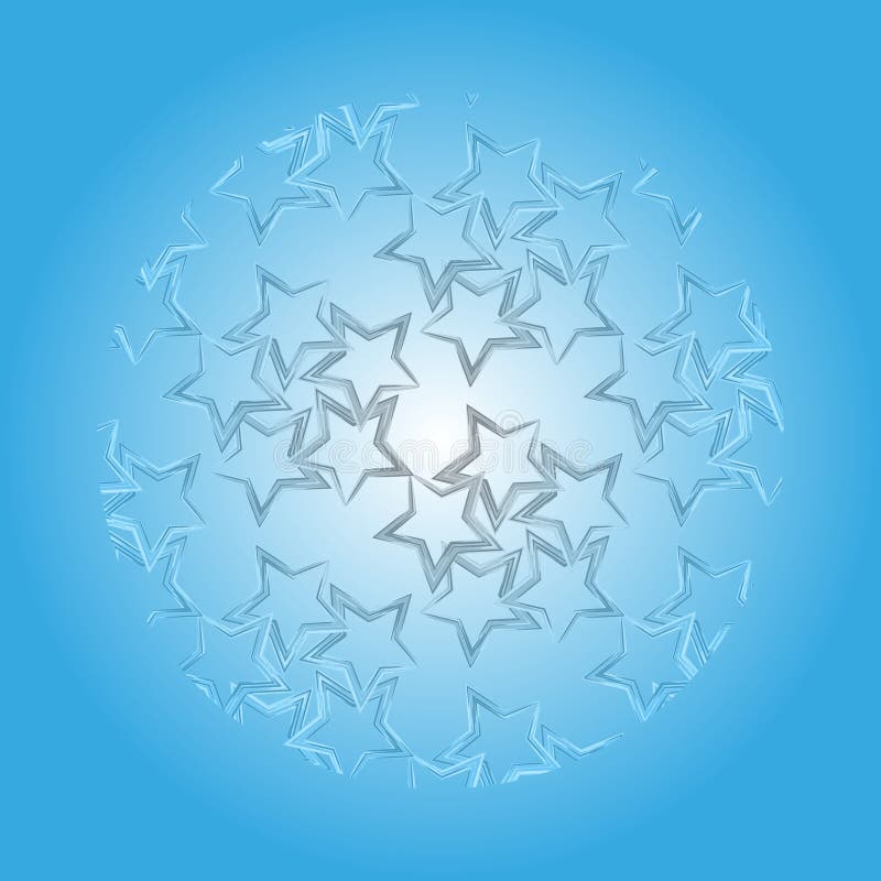 Translucent Ball of Gradient Blue Color with a Picture.3d. Stock ...