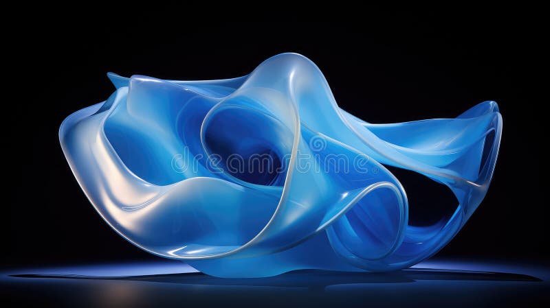 Translucent Blue Abstract Art Stock Illustration - Illustration of ...