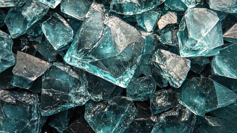 Translucent Blue Crystal Formations Showcase Shiny Textures and Natural ...