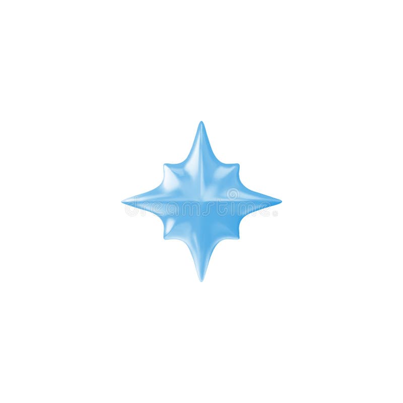 Translucent Blue 3D Star Icon Vector Illustration Stock Vector ...