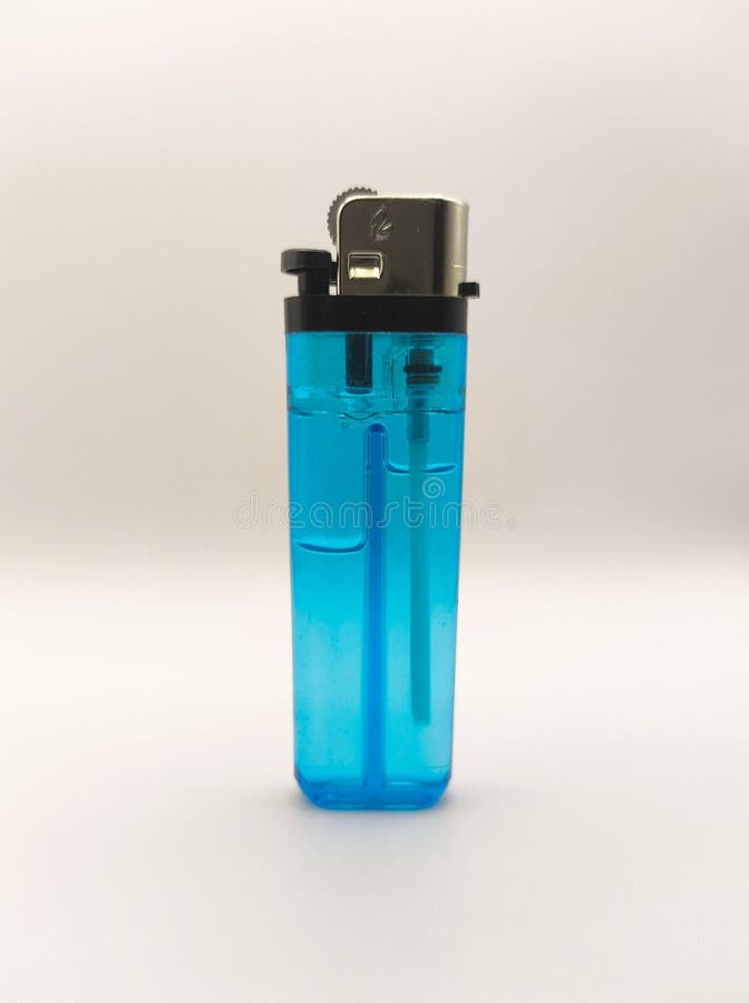 Blue Gas Lighter on White Background Stock Image - Image of beer, brand ...