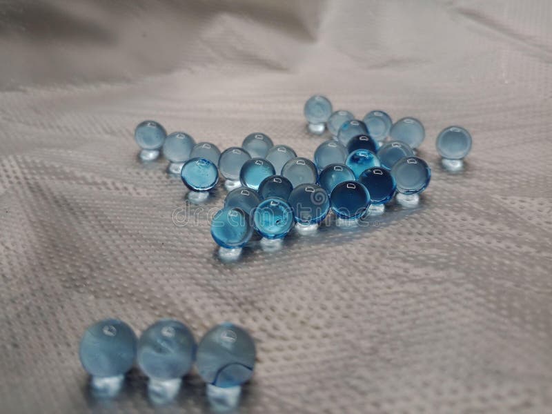 Translucent blue gel balls stock photo. Image of collection - 362440448