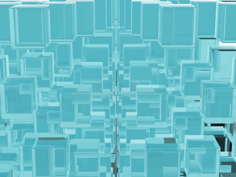 Translucent Blue Green Glass Boxes Background Stock Illustration ...