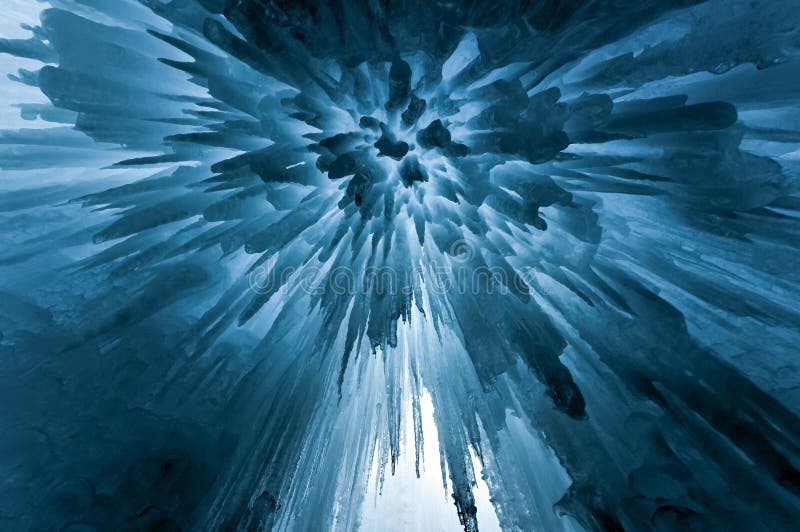 Translucent Blue Ice Castle Stock Image - Image of frosty, scenery ...