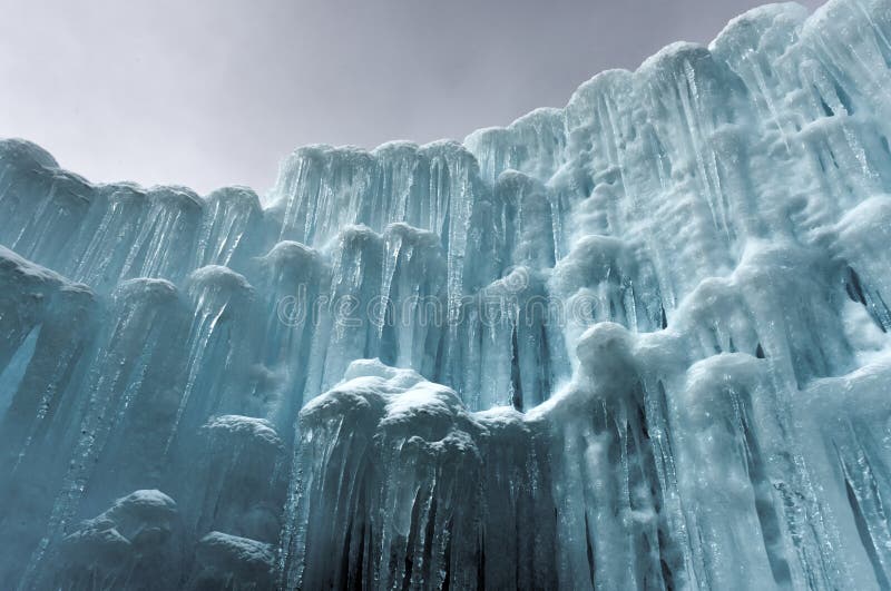 Translucent Blue Ice Castle Stock Photo - Image of calm, nature: 68214766