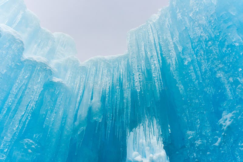 Translucent Blue Ice Castle Stock Photo - Image of landscape, amazing ...