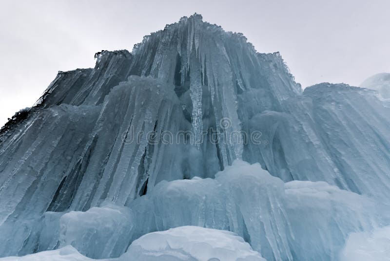 Translucent Blue Ice Castle Stock Photo - Image of spectacular, shadows ...