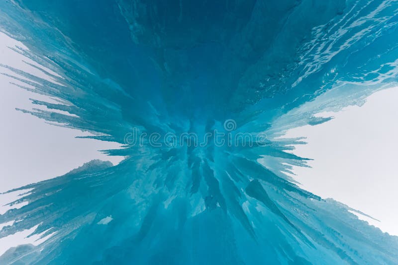 Translucent Blue Ice Castle Stock Photo - Image of shape, serene: 68215368