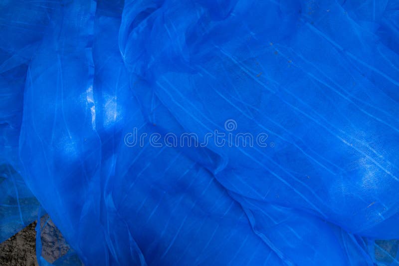 Translucent Blue Net Fabric Can Be Used As a Background Stock Image ...