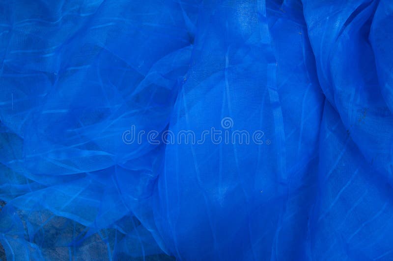 Translucent Blue Net Fabric Can Be Used As a Background Stock Photo ...