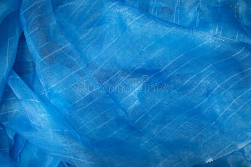 Translucent Blue Net Fabric Can Be Used As a Background Stock Photo ...