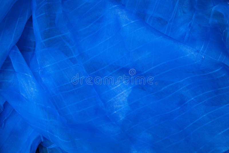 Translucent Blue Net Fabric Can Be Used As a Background Stock Photo ...