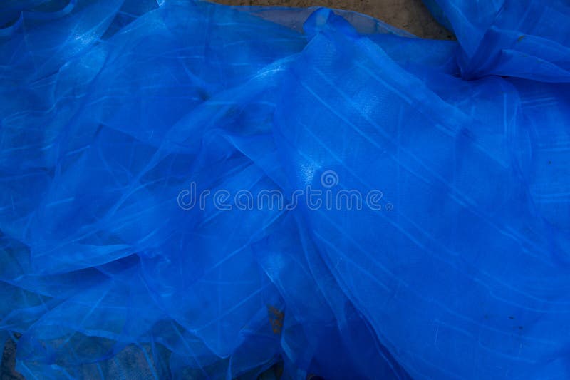 Translucent Blue Net Fabric Can Be Used As a Background Stock Image ...