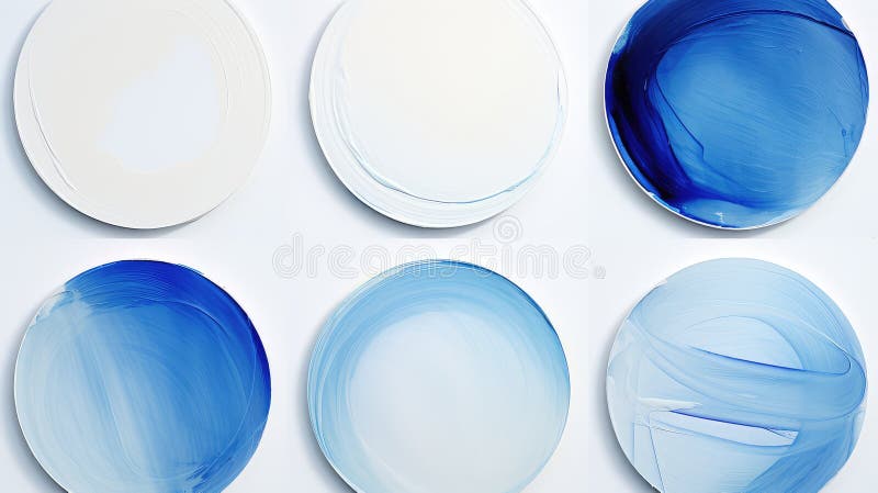 Translucent Blue Paint Circle Stock Illustration - Illustration of ...