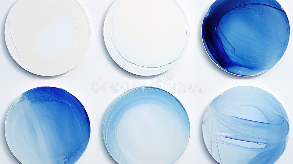 Translucent Blue Paint Circle Stock Illustration - Illustration of ...