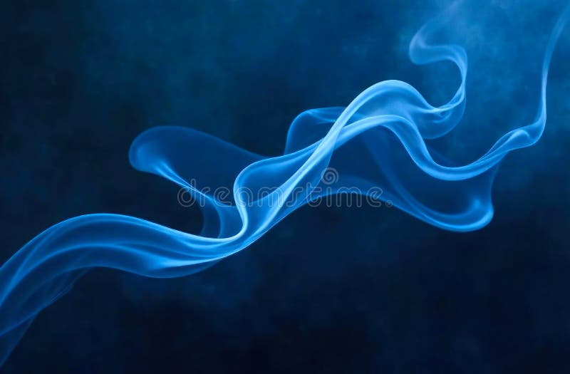 Translucent Blue Waves Flow Smoothly, Creating a Calming Visual Effect ...