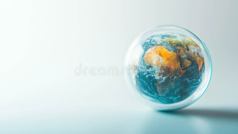 Translucent Bubble Encapsulating Earth-Like Planet with Realistic ...