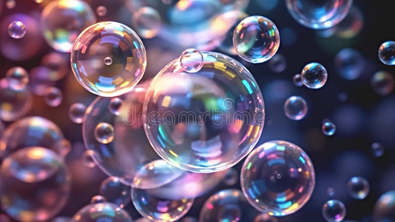 Translucent Bubbles of Various Sizes, Radiating a Spectrum of Colors ...