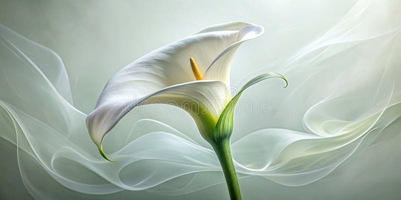 Translucent Calla Lily with a Soft Smoke Effect AI-Created Content ...