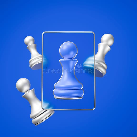 A Translucent Card Featuring a Blue Chess Pieces Icon, Surrounded by ...