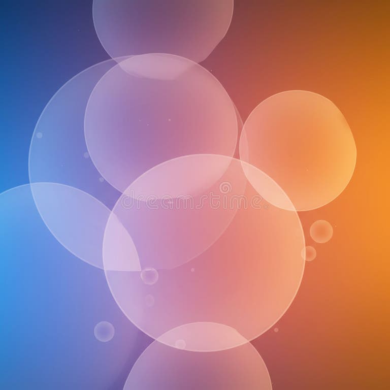 Translucent Circles of Varying Sizes Overlap Against a Gradient ...
