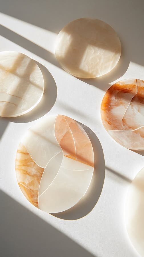 Translucent Circular Objects with Natural Textures Symbolizing Harmony ...
