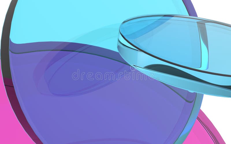 Blue Purple Glass Lens Ring Shape in White Stock Illustration ...
