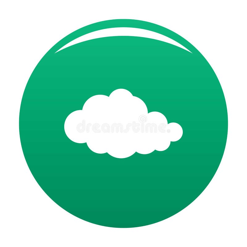 Translucent Cloud Icon Vector Green Stock Vector - Illustration of ...
