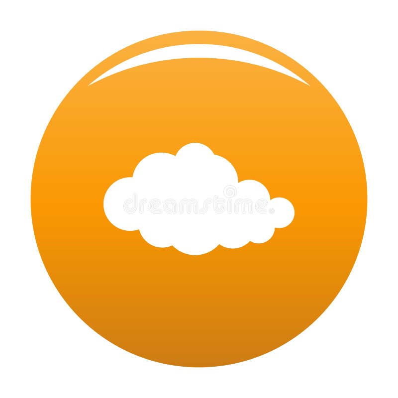 Translucent Cloud Icon Vector Orange Stock Vector - Illustration of ...