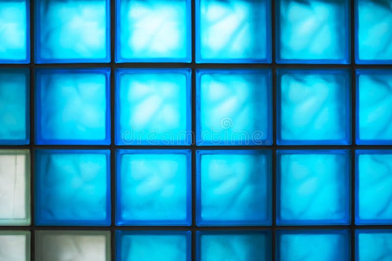 Translucent Color Frost Glass Blocks Wall Texture Stock Photo - Image ...