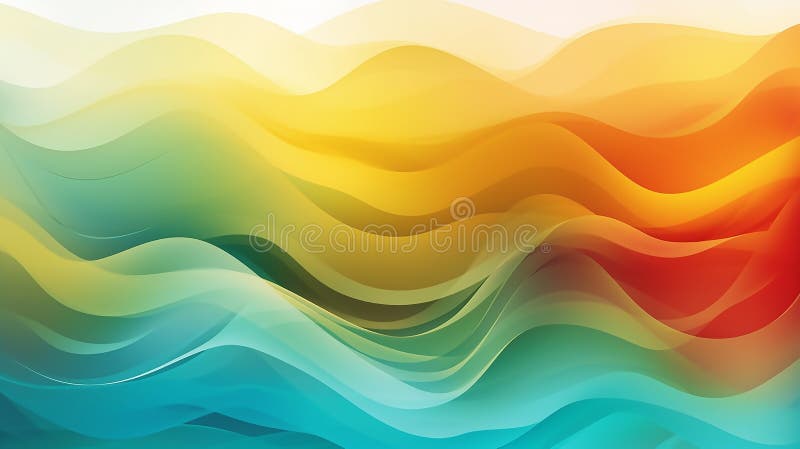 Translucent Color Waves, Abstract , Modern Background, Stock ...