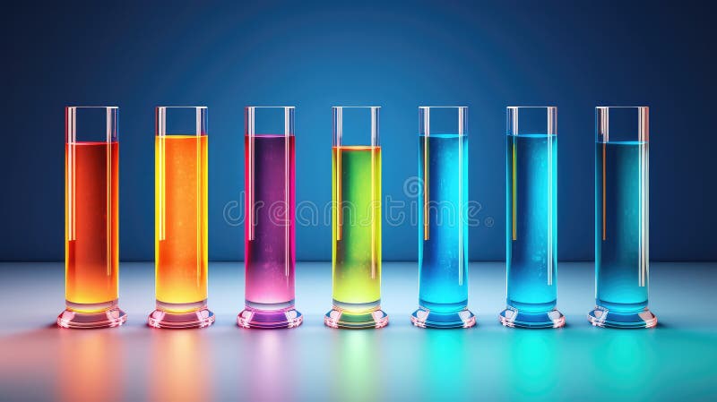 Translucent Colored Cylinders: a Vibrant Display of Laboratory ...
