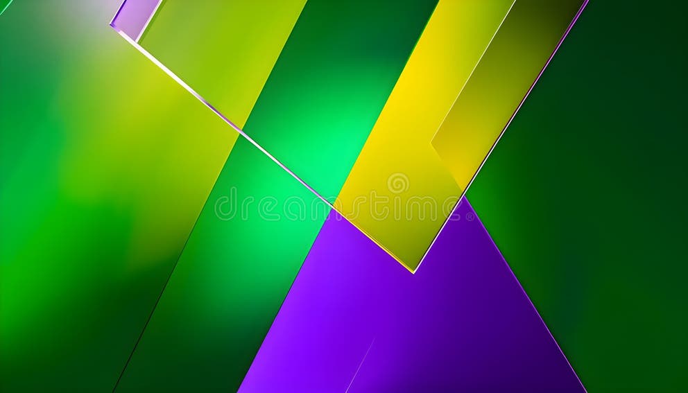 Translucent Colored Geometric Shapes Create Depth with Sharp Angles and ...