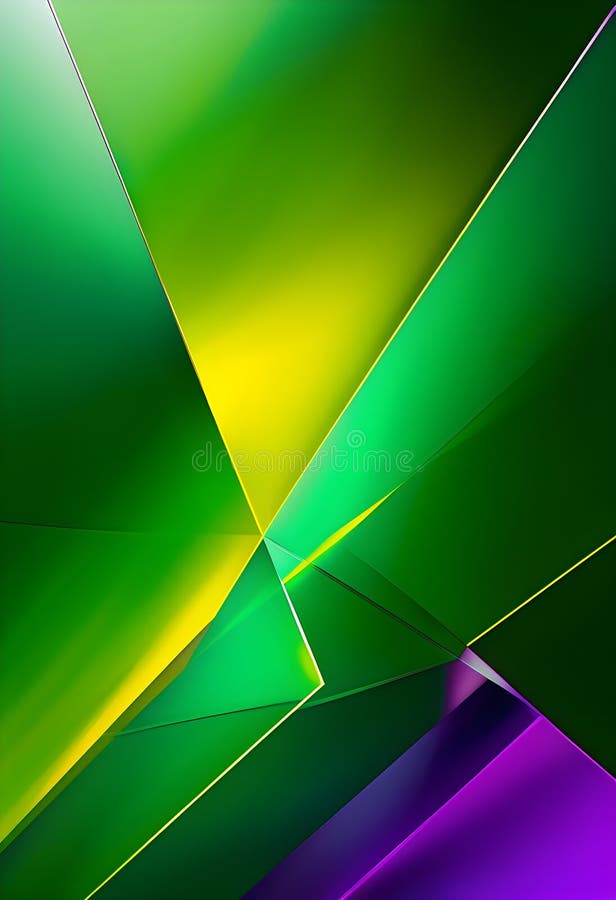 Translucent Colored Geometric Shapes Create Depth with Sharp Angles and ...