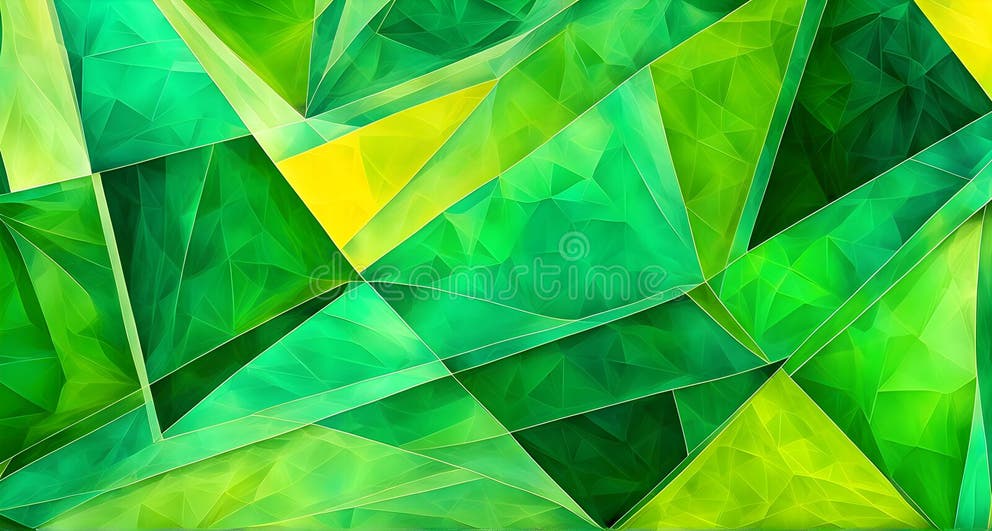 Translucent Colored Geometric Shapes Create Depth with Sharp Angles and ...