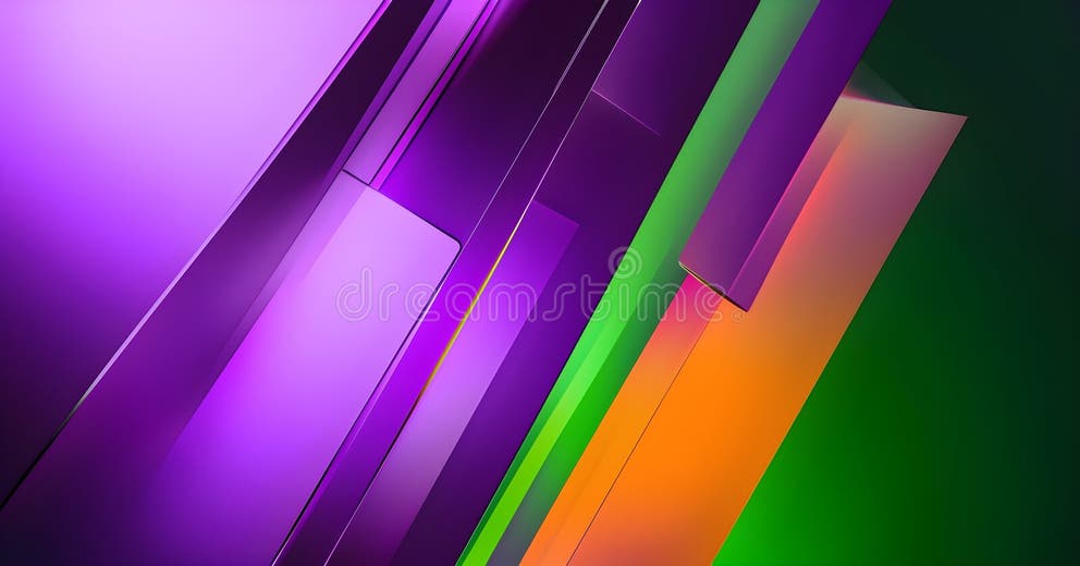 Translucent Colored Geometric Shapes Create Depth with Sharp Angles and ...